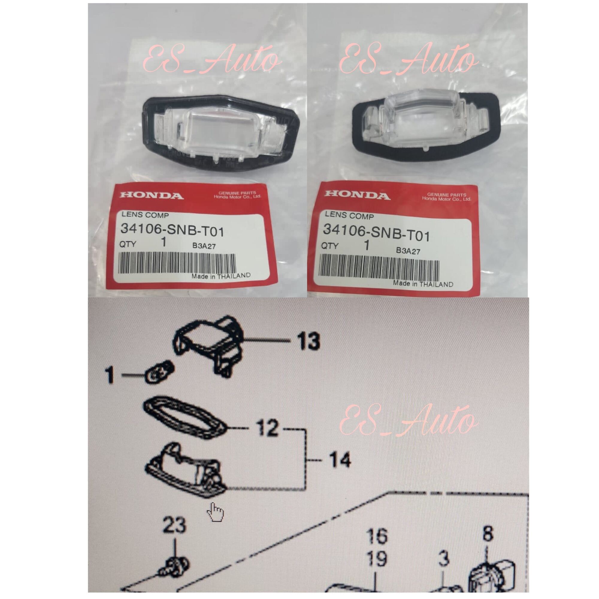 *ORIGINAL HONDA SNB CIVIC FD 2006-2009 REAR LICENSE LIGHT LAMP ...