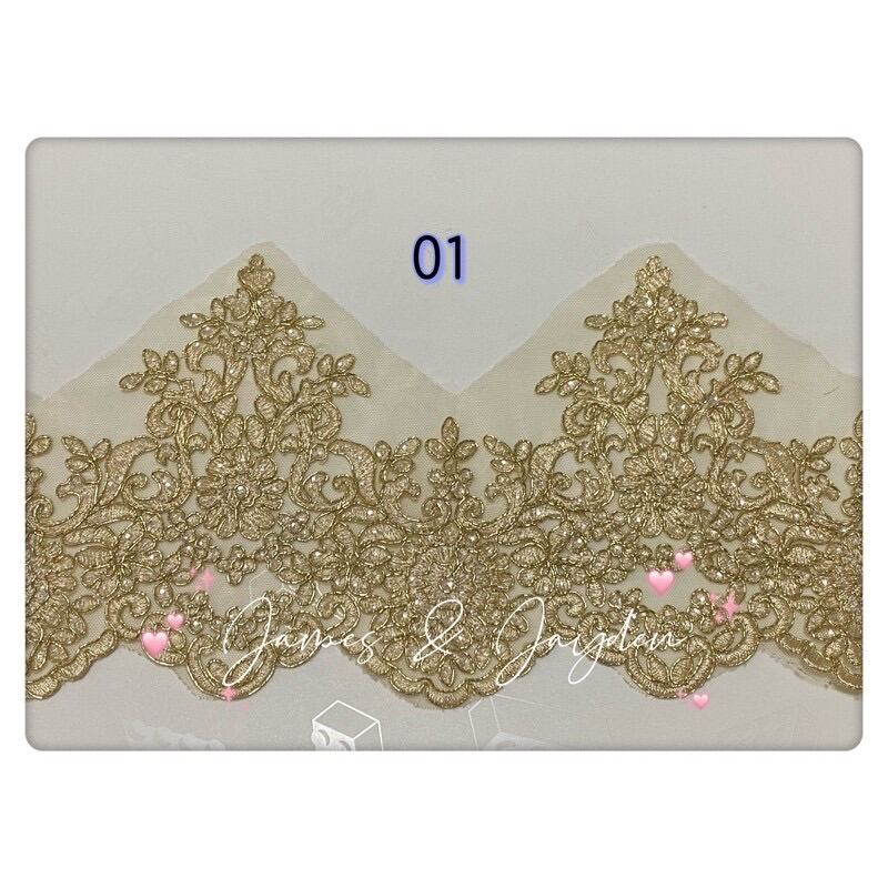 🔥HOT ITEMS🔥 Trimming Lace / Border Lace / Renda Labuci Manik / Beads ...