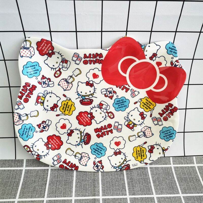 Big Hello Kitty Head Shape Plate 24.5x20 cm | Lazada