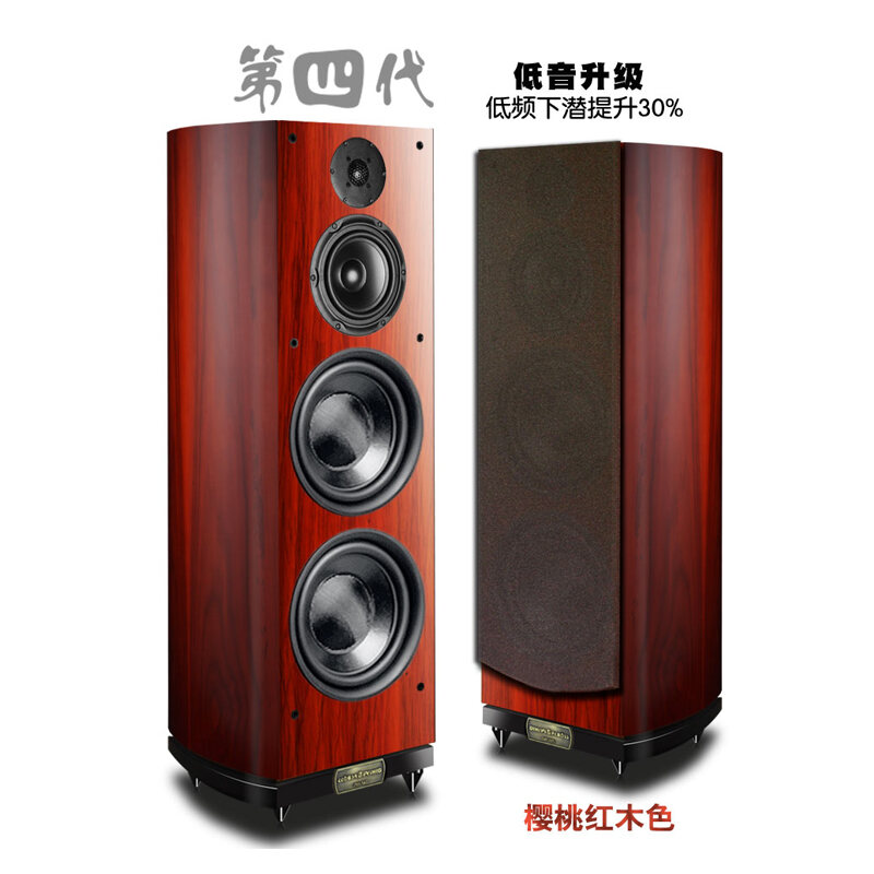 High Fidelity Wooden Passive Floor-Standing Speakers Dual 10-Inch Bass ...