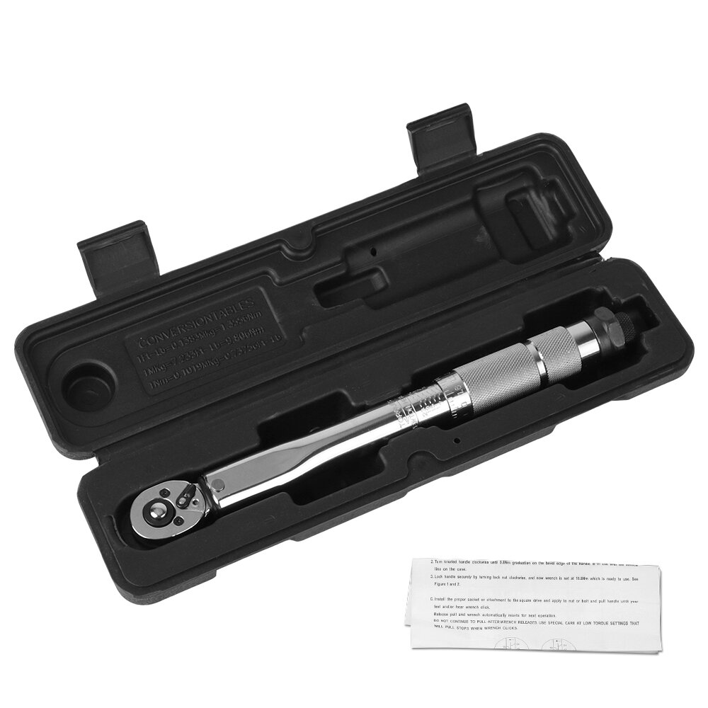 Spanner Hand Tool 5-25N.m Micrometer 1/4'' Drive Car Bike Motorbike ...
