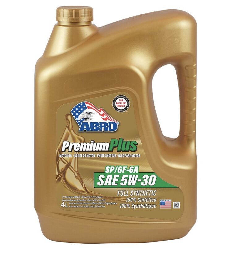 ABRO Premium Plus Full Synthetic 5W-30 SP/GF-6A Engine Oil 4 Litres (MO-FS-5-30-SP-4L) - Made in ...