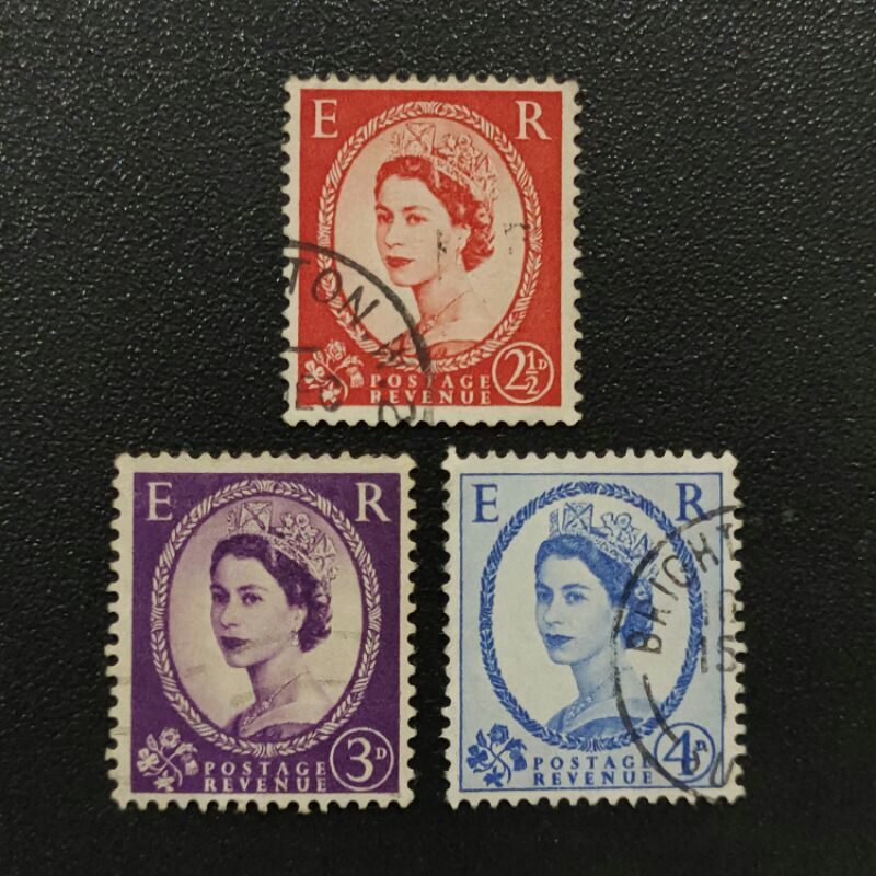 1952-1953 Stamp United Kingdom-Unique Used Stamp-2½D, 3D or 4D-Stamp ...