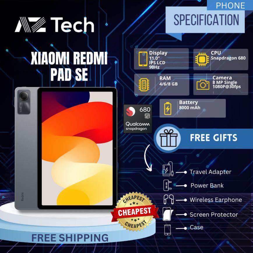Redmi Pad SE Price in Malaysia & Specs - RM679 | TechNave