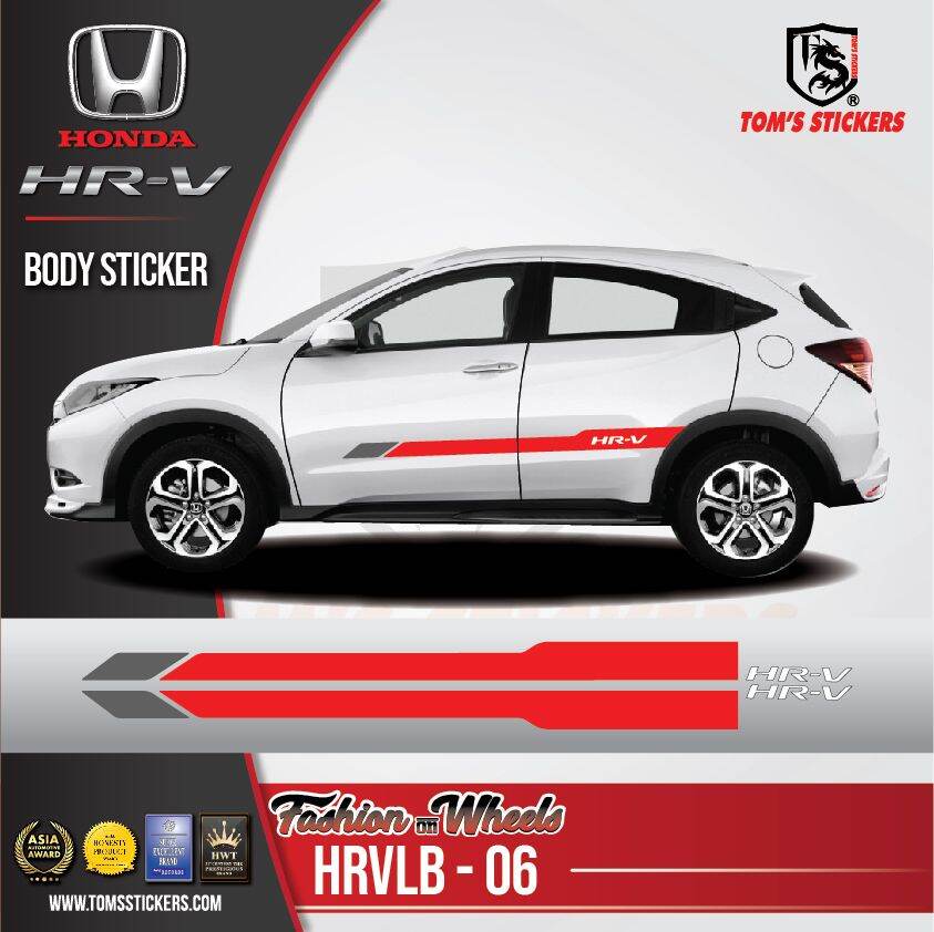 👍👍 HONDA HRV CAR BODY STICKERS SET HRVLB - 06 | Lazada