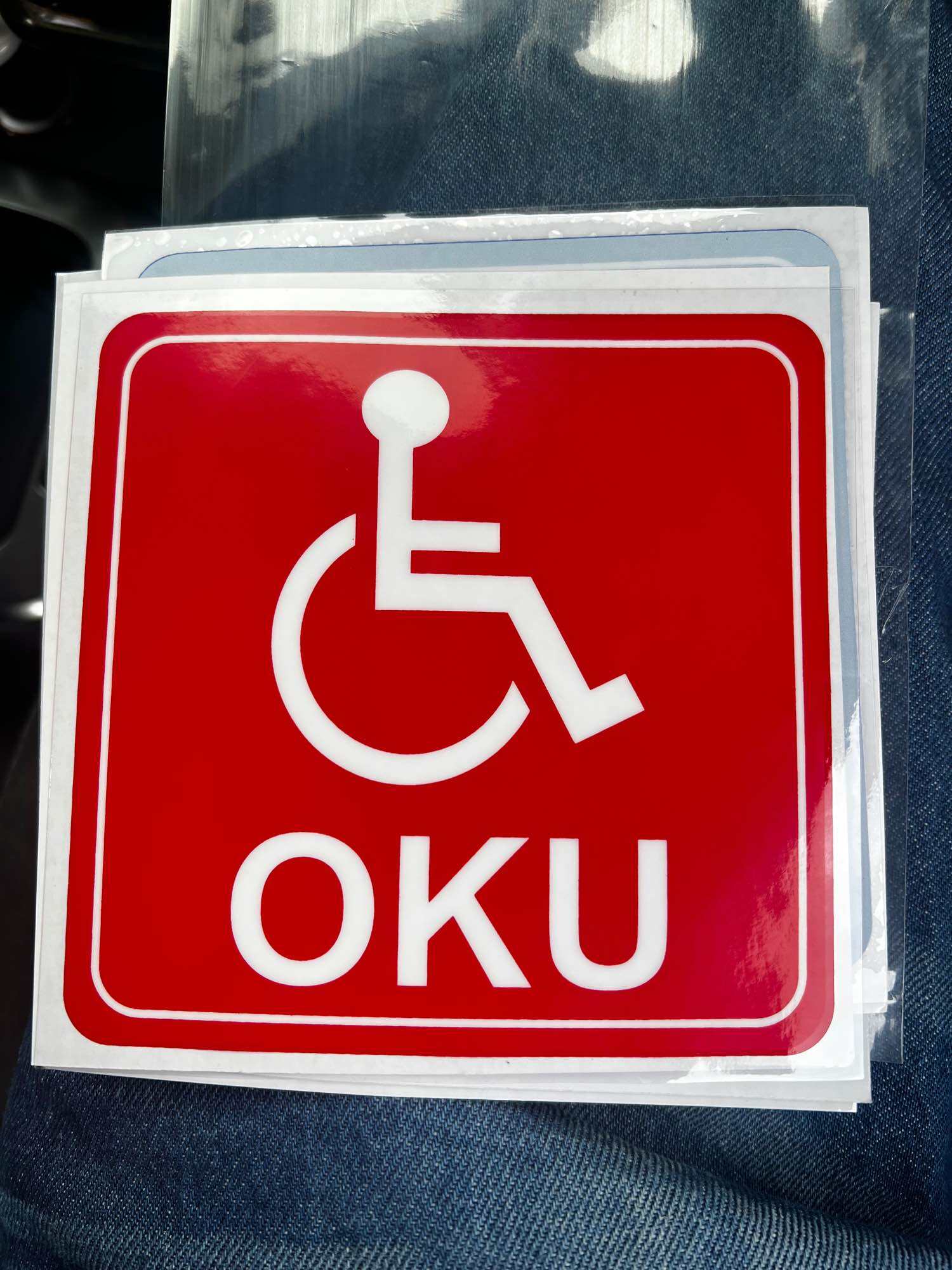 stiker Oku biru/pemandu Oku merah | Lazada