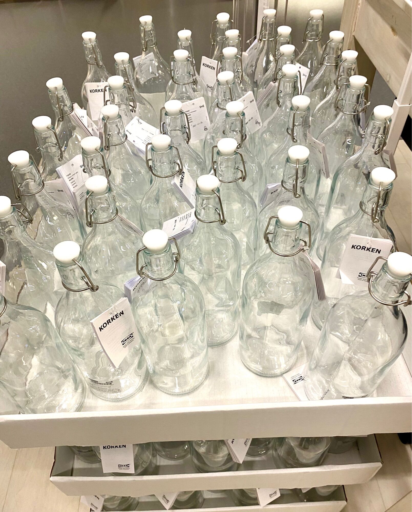 KORKEN BOTTLE WITH STOPPER GLASS BOTOL AIR BOTOL KACA CLEAR GLASS ...