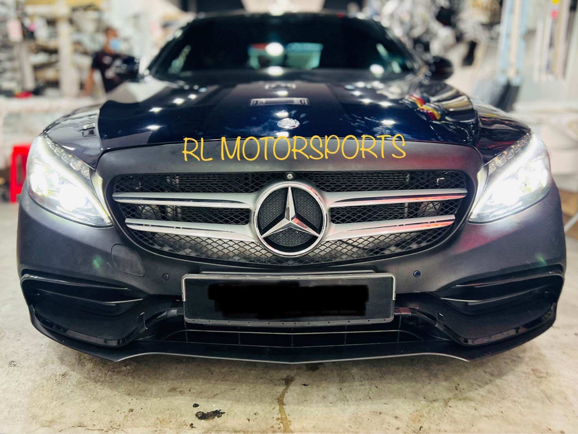 Mercedes Benz w205 facelift style C63 amg front bumper grill grille ...