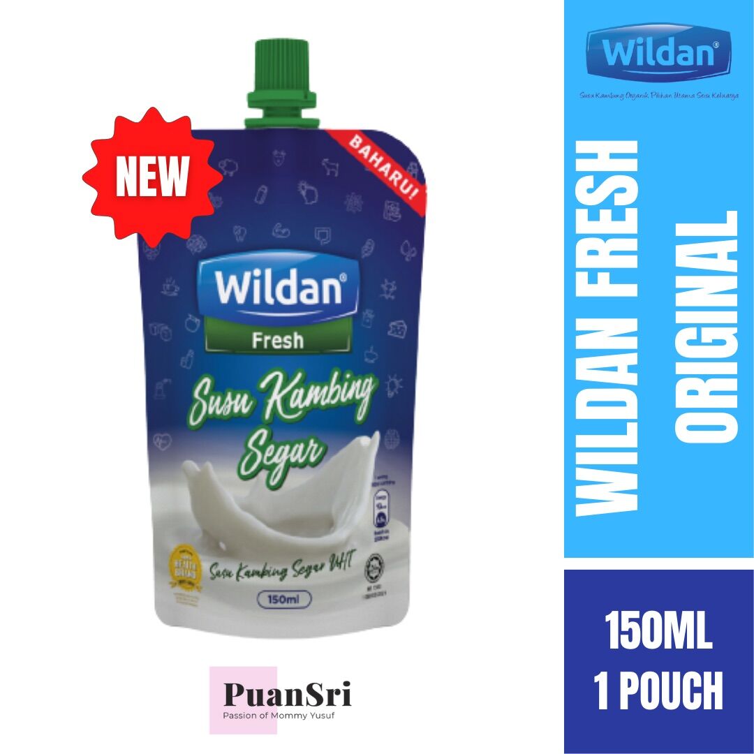 💙 WILDAN FRESH ORIGINAL 150ML x1POUCH PER BOX SUSU KAMBING SEGAR UHT ...