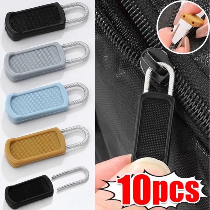 5/10PCS Removable Metal Zipper Puller Tool-Free Luggage Bag Wallet ...