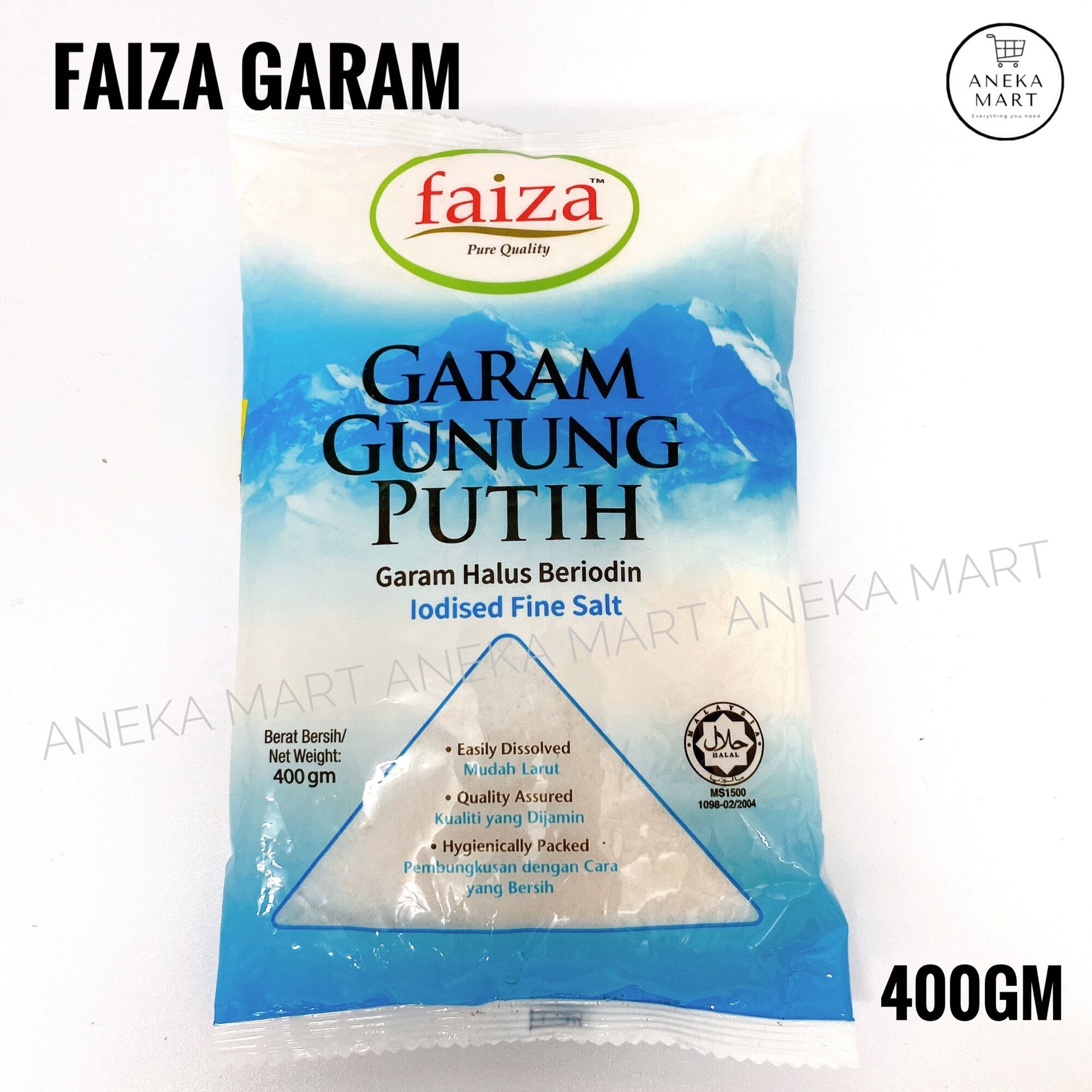 Faiza Garam Gunung Putih/ Iodised Fine Salt Cooking Salt Garam Halus ...