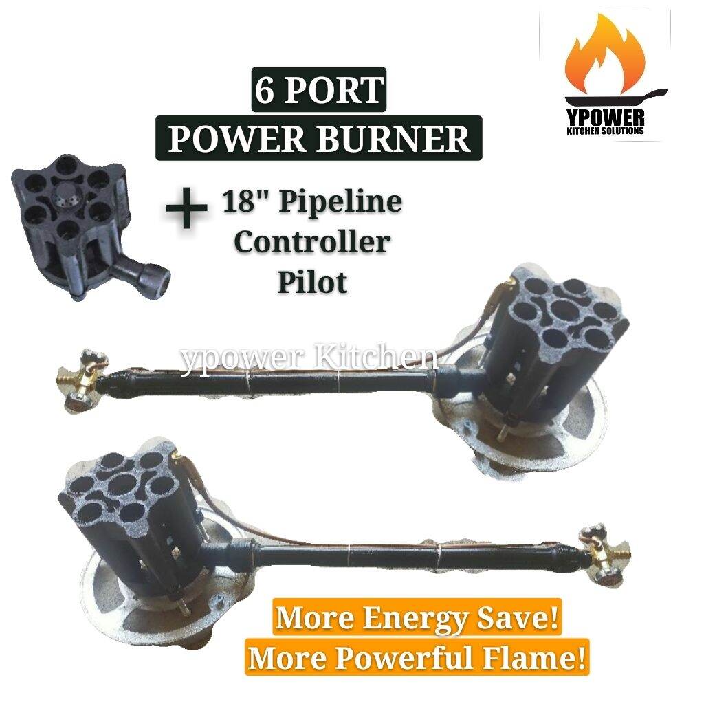 High pressure gas stove/6 power burner c/w controller set /power burner ...