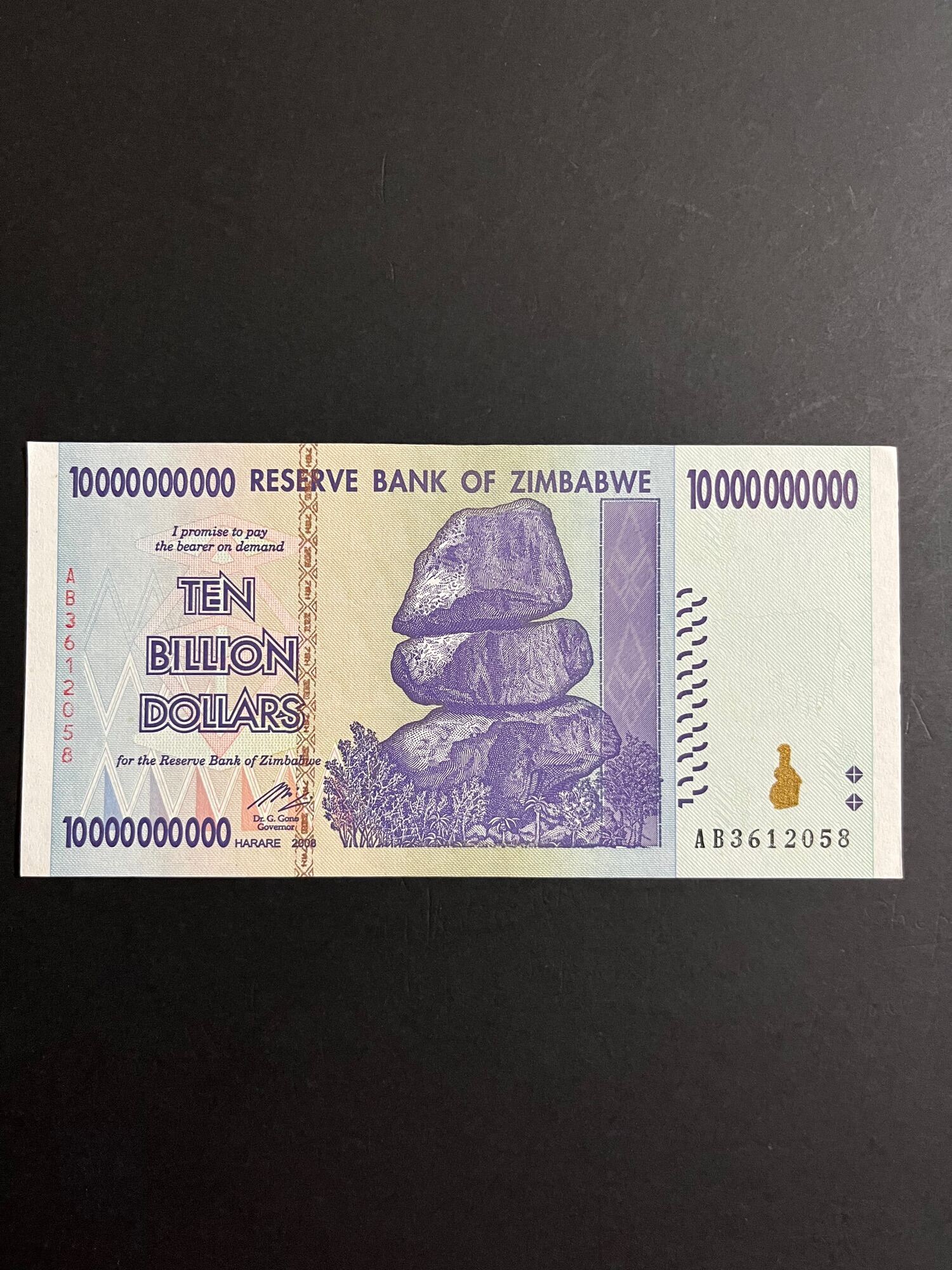 [ BANKNOTE ] ZIMBABWE TEN BILLION DOLLARS OLD BANKNOTE 2008 - AUNC | Lazada