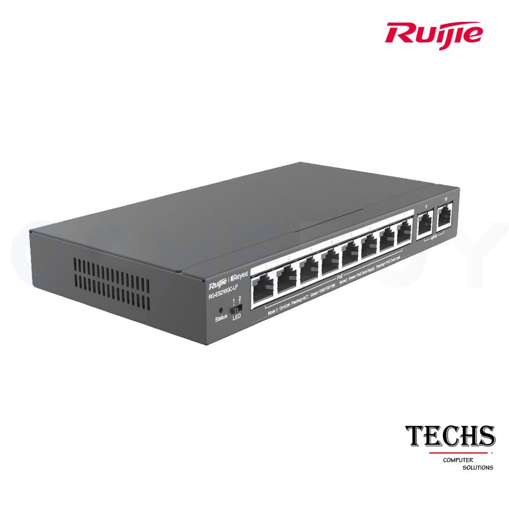 Reyee RG-ES210GC-LP, 10-Port Gigabit Smart Managed POE Switch | Lazada
