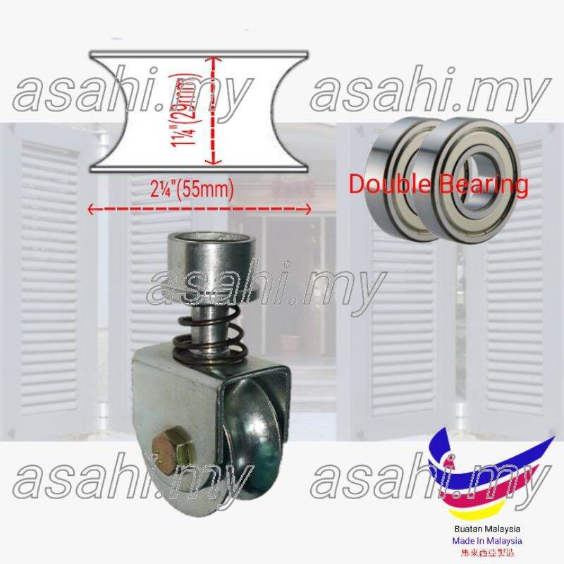 Folding Gate Roller With Bracket / Roda Besi Untuk Pintu Lipat Besi ...