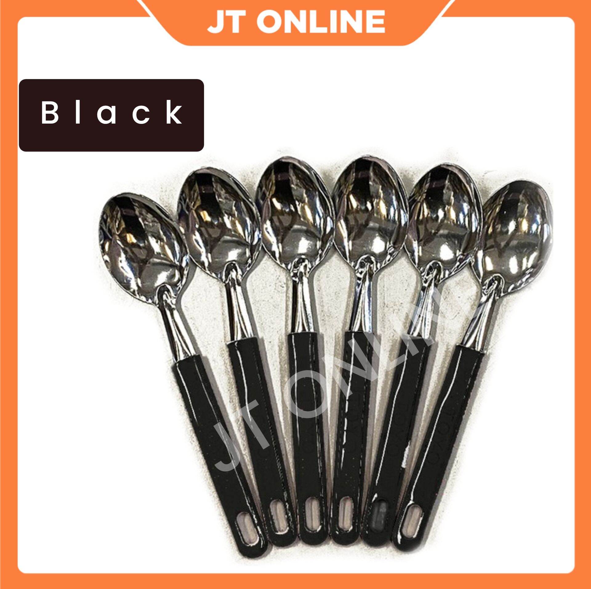 TOYO 6pcs in 1packet SUS304 Spoon/Fork with Plastic Handle Commercial ...