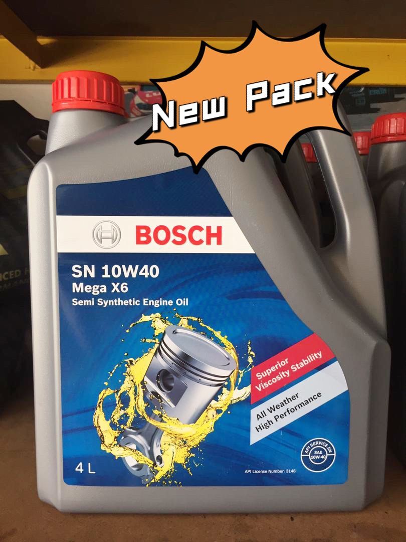 100%[ORIGINAL] BOSCH 10W40 Semi Synthetic Engine Oil 4lit Price ...