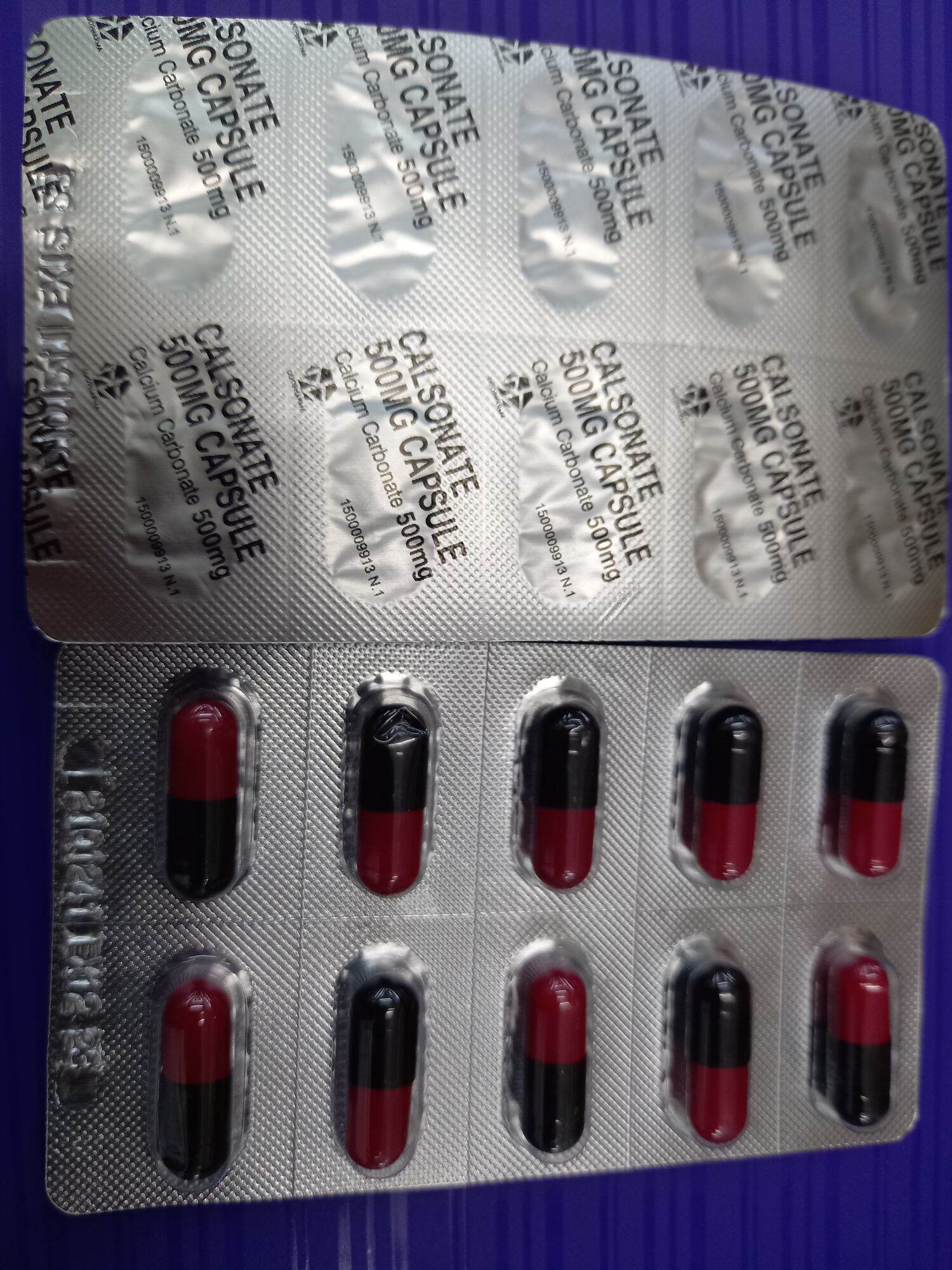 CALSONATE 500MG (XALCIUM CARBONATE) 500MG 10 CAPSULE PER STRIP (EXPIRY ...