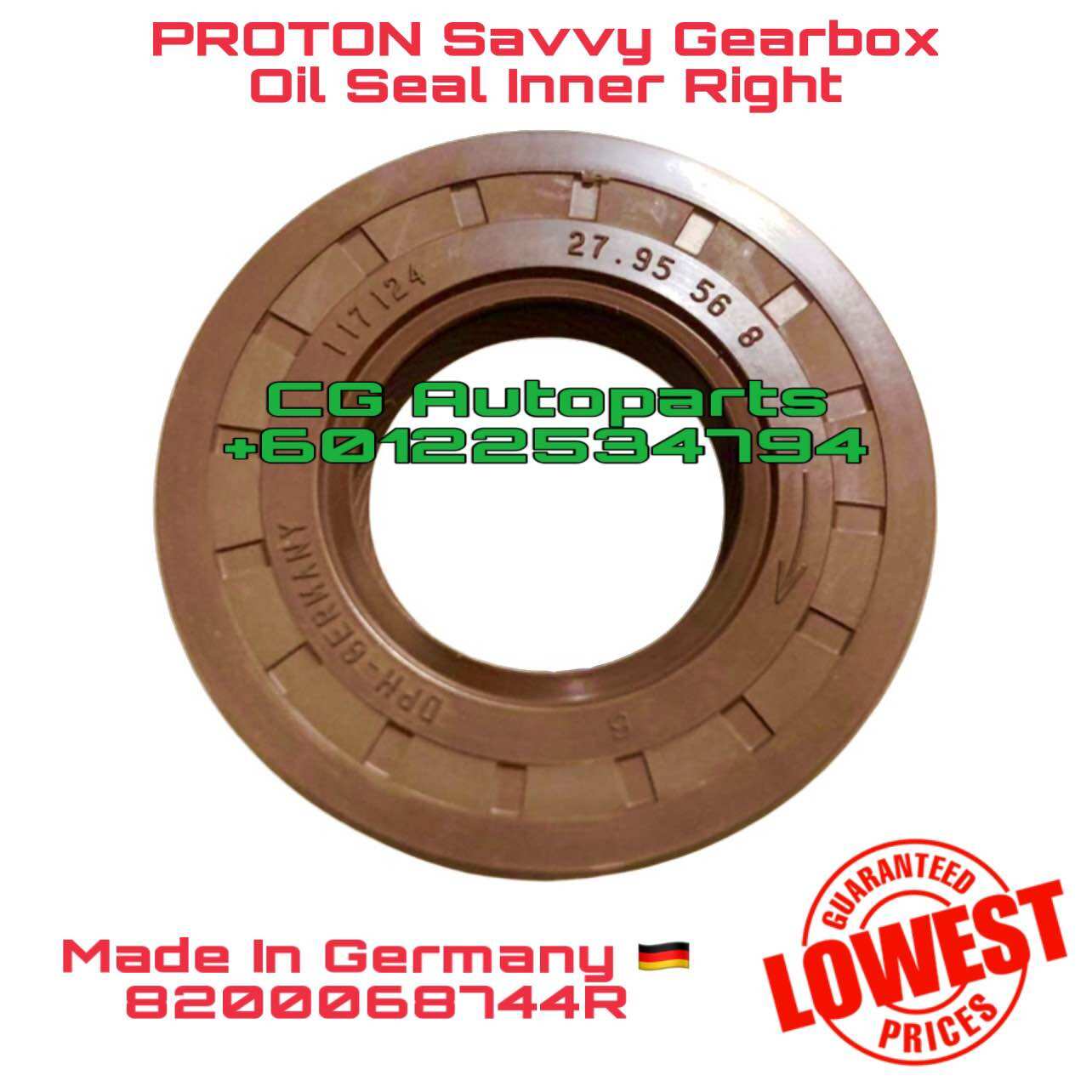 Proton Savvy Gearbox Oil Seal Inner Right Drive Shaft 8200068744R Made ...