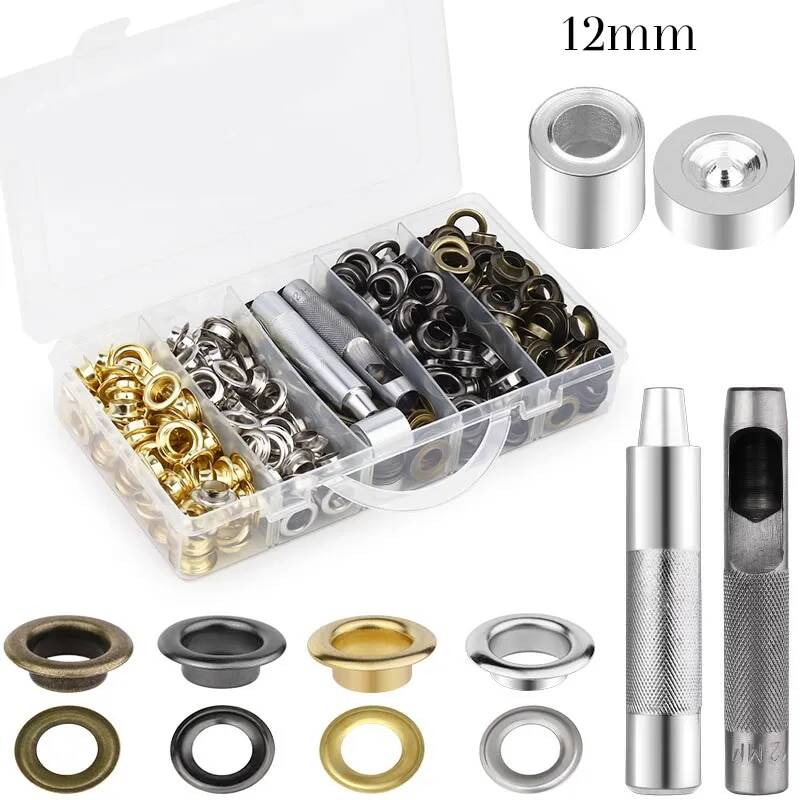 Metal Grommet Tool Kit 400 Sets Grommets Eyelets Inside Diameter 6mm ...