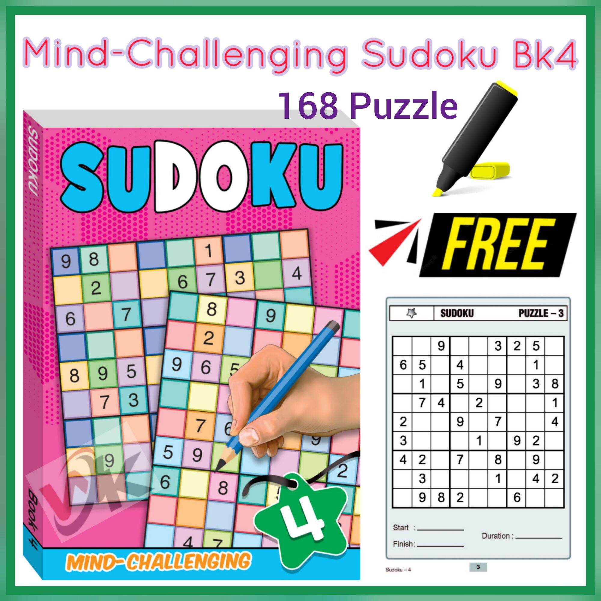 Sudoku Book Mind Challenging Sudoku | Puzzle Book | Buku Sudoku ...