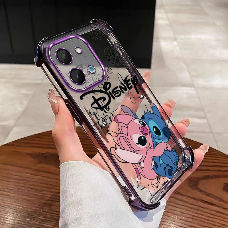 Xiaomi Redmi 15C POCO C85 Couple Hug Stitch Casing Clear Cover Clear Shockproof Luxury Phone ...