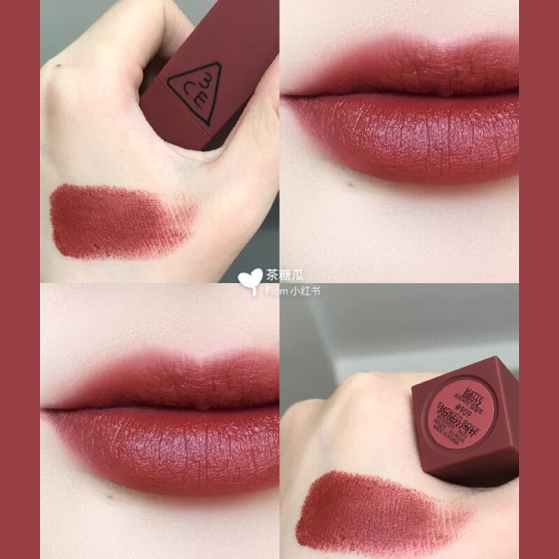 3ce Matte Lipstick Brick Orange Pumpkin Color 220 116 Long Lasting Milk ...