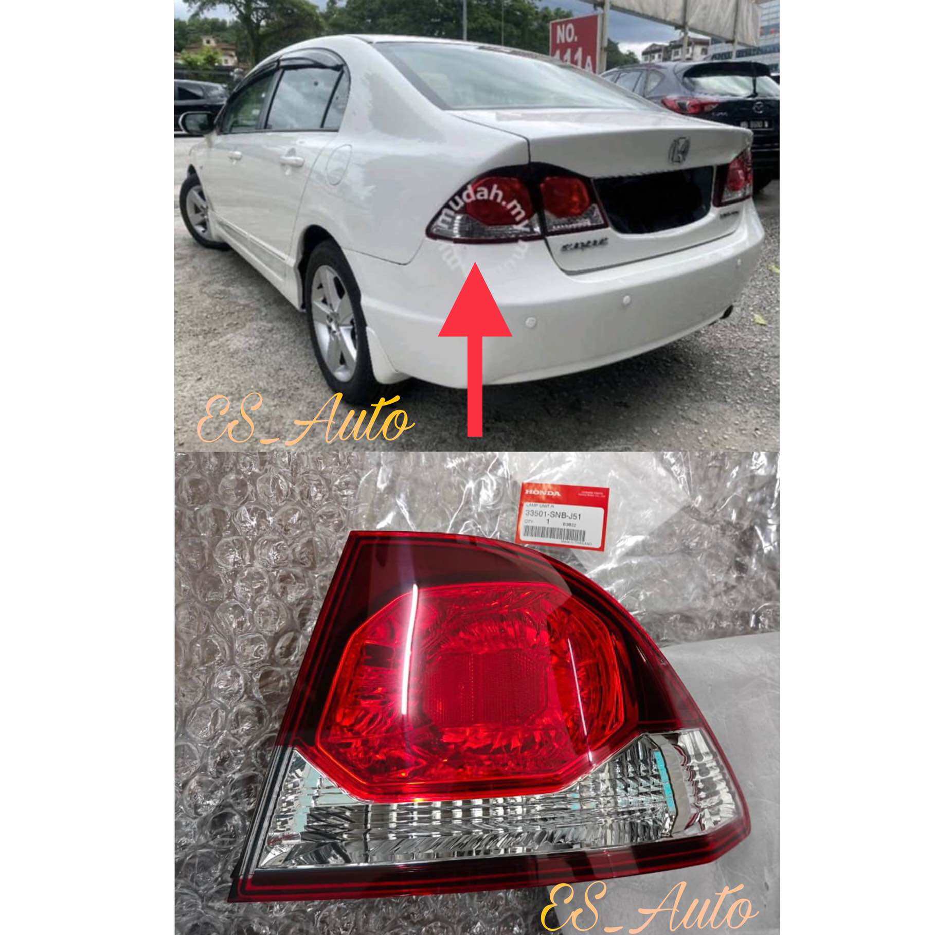 *ORIGINAL HONDA SNB CIVIC FD 2009 TAIL LAMP UNIT /TAIL LIGHT/ REAR LAMP ...