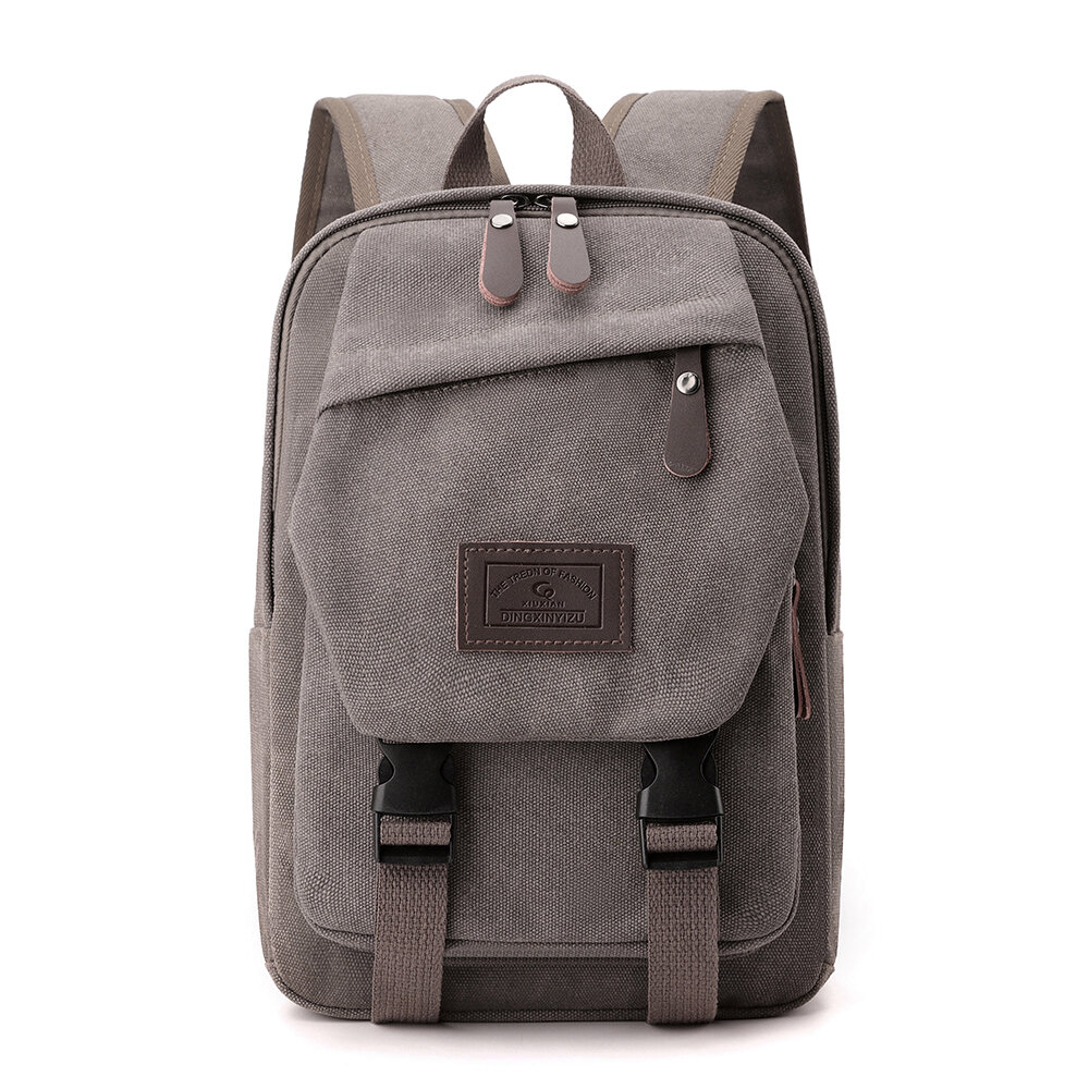 Mini Canvas Backpack Men's Casual Travel Bag Outdoor Cycling iPad ...