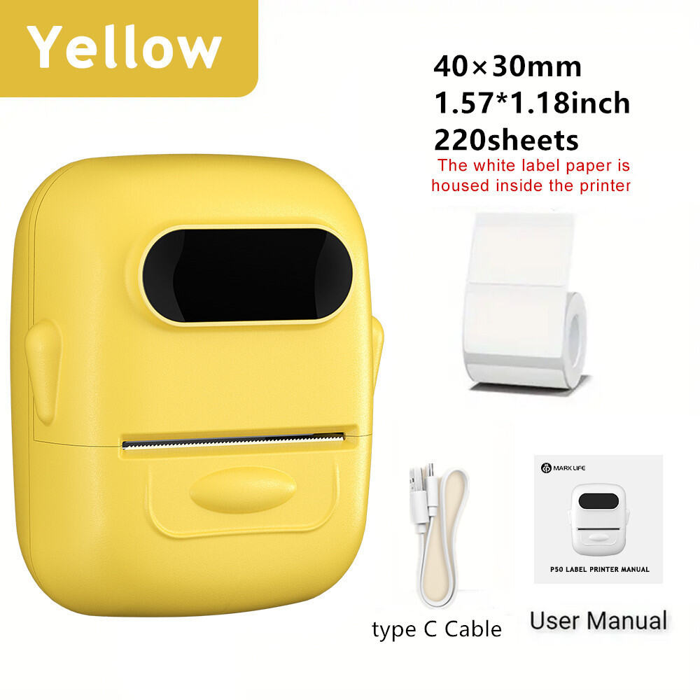 Wireless Label Printer P50 Inkless Bluetooth Thermal Label Maker ...