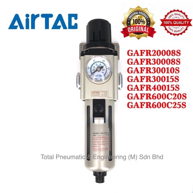 AirTAC Air Filter Regulator GAFR20008S GAFR30008S GAFR30010S GAFR30015S ...