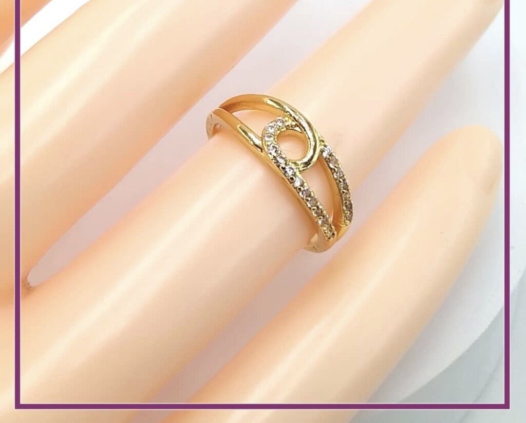 FREE COP 916 Ring Cincin Silang Diamond Gold Plated | Lazada