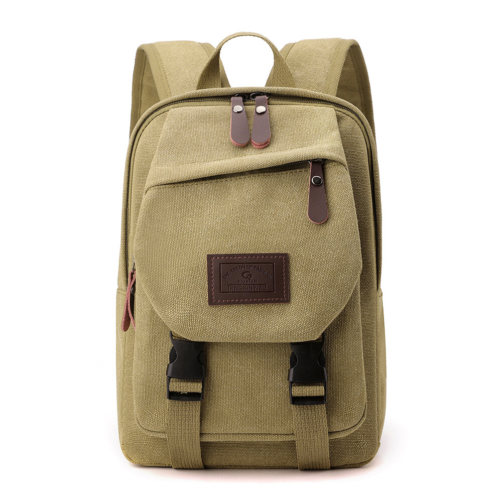 Mini Canvas Backpack Men's Casual Travel Bag Outdoor Cycling iPad ...