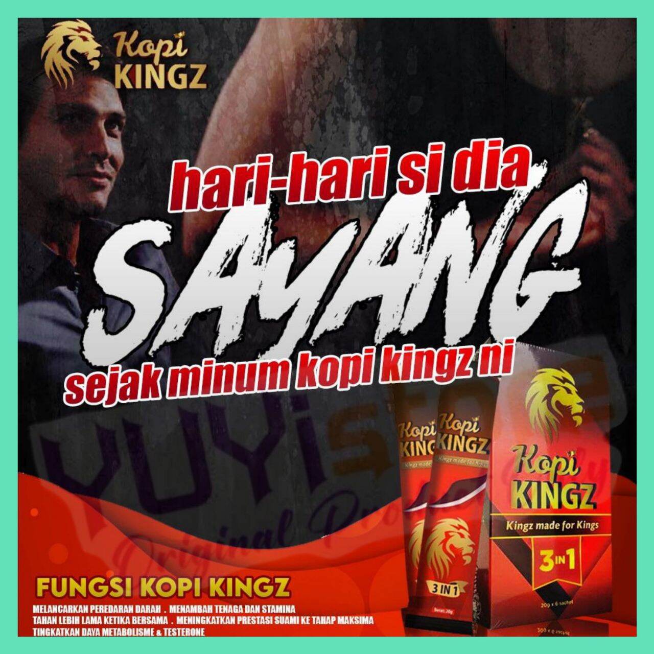 【New Flavour Inside】Kopi Kingz 6 Sachet × 20g (1box) | Lazada
