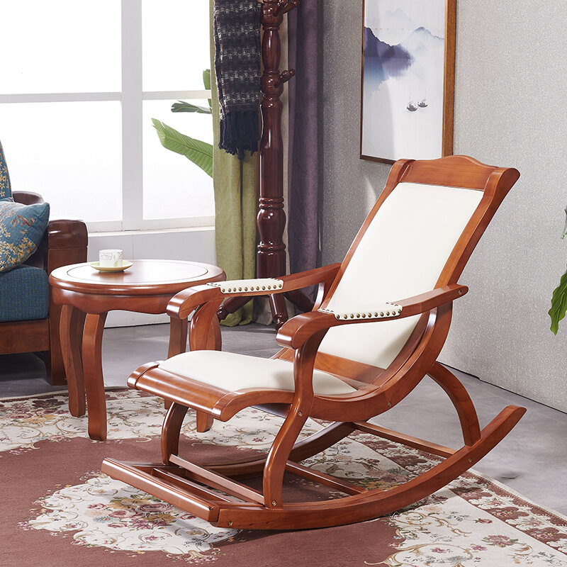 Leather Rocking Chair American Style Soft Seats Recliner Rocking Chair ...