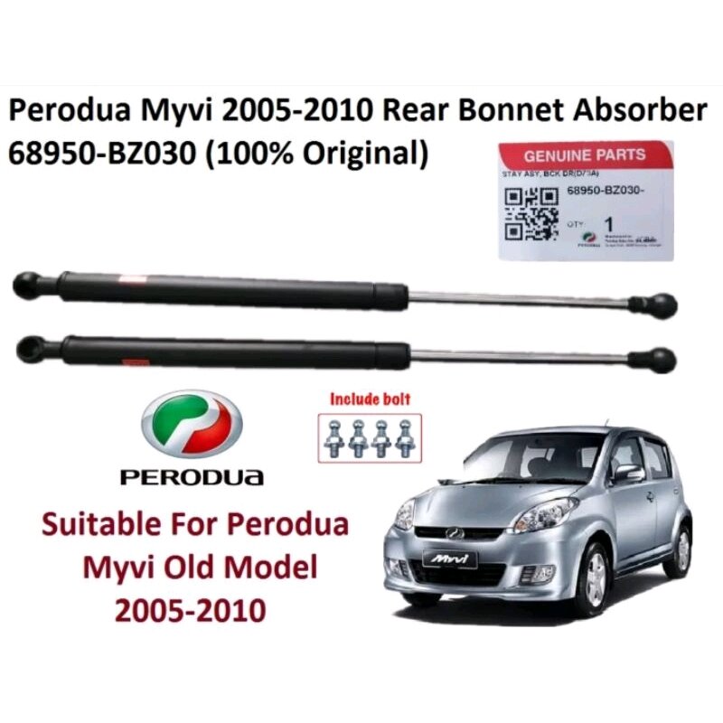 PERODUA MYVI REAR BONNET BOOT DAMPER ABSORBER STRUT 1 PAIR | Lazada