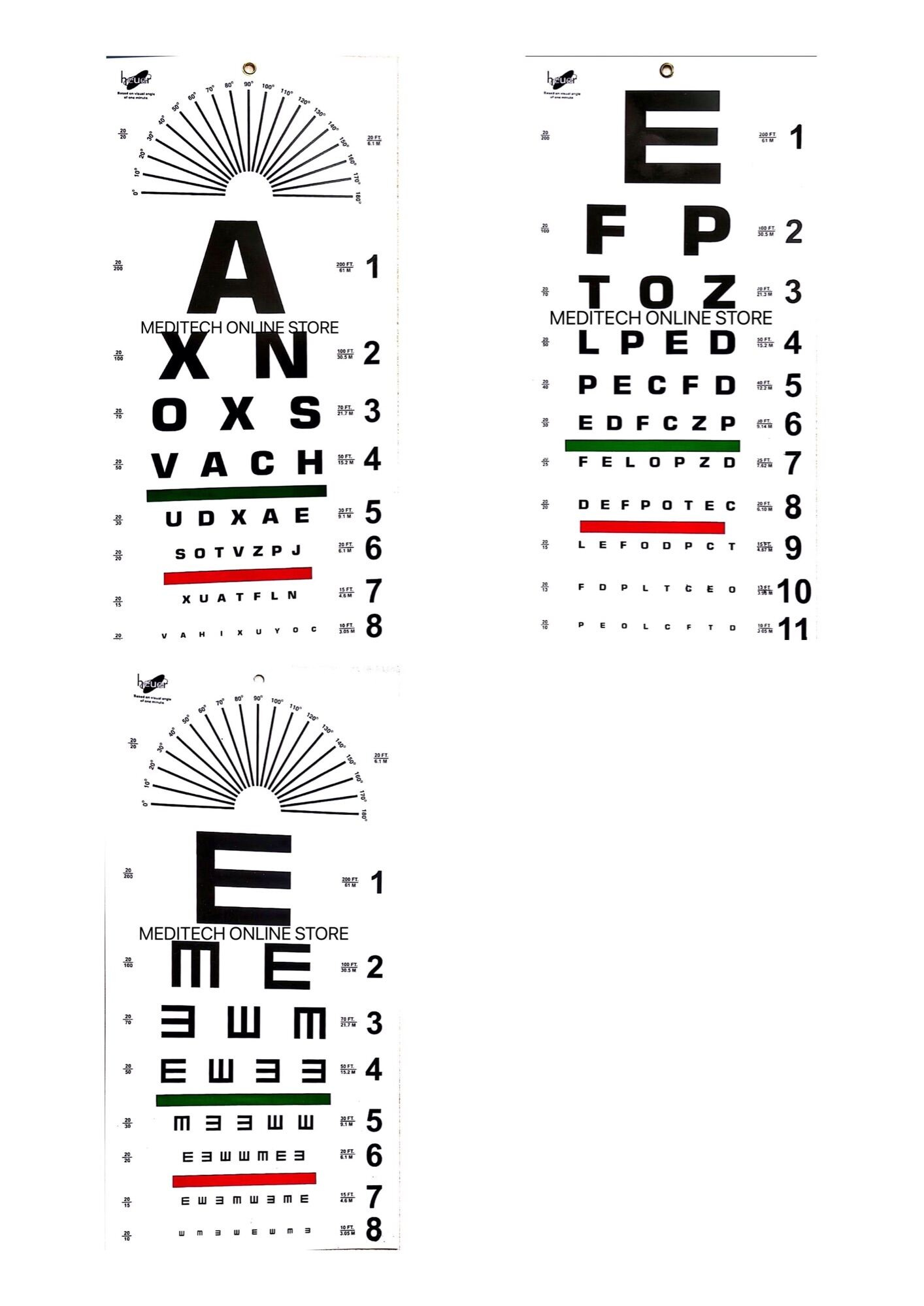 Carta mata Eye chart Plastik Alphabet & nombor | Lazada