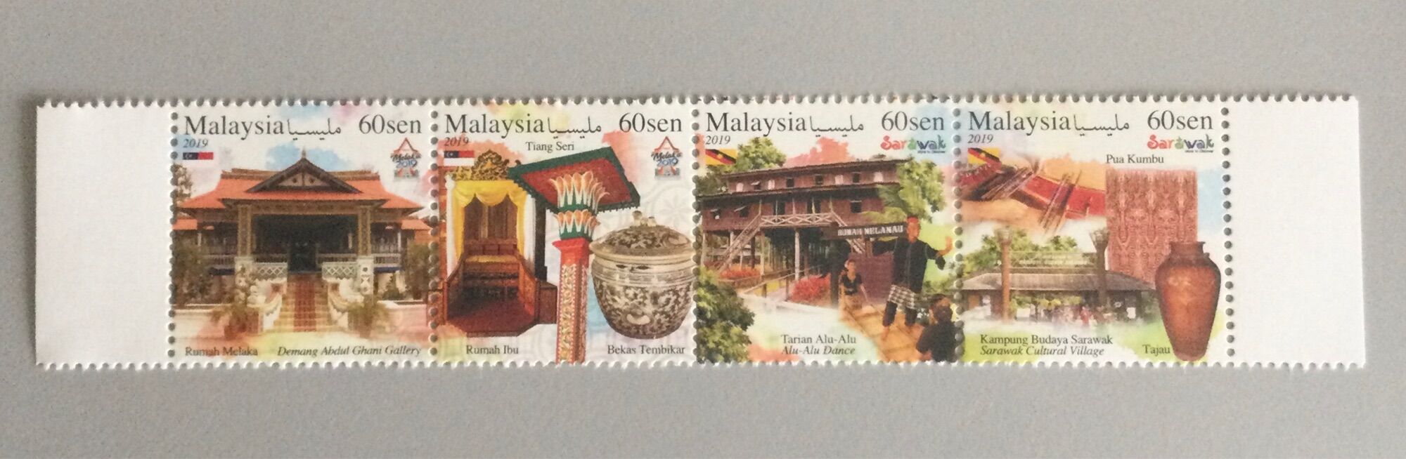 2019 Malaysia Destination Melaka & Sarawak Stamps Strip | Lazada