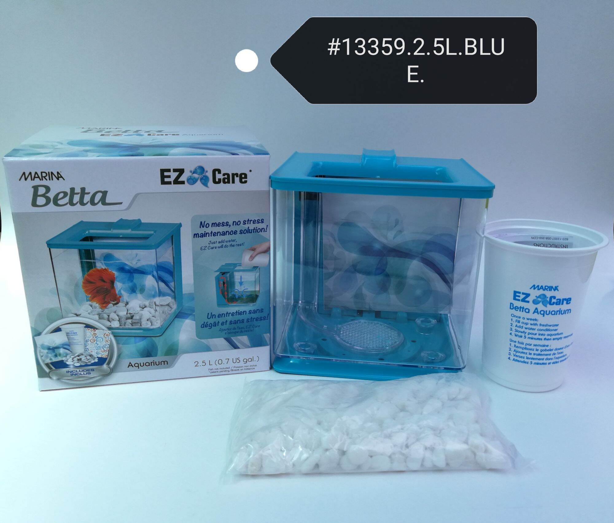 Marina Betta Small Fish Aquarium Tank 2.5Litre EZ Care [2.5L][EZCare ...