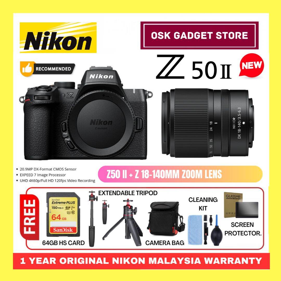 Nikon Z50 II 4K UHD 20.9MP Mirrorless Camera | Package With Free Gifts ...
