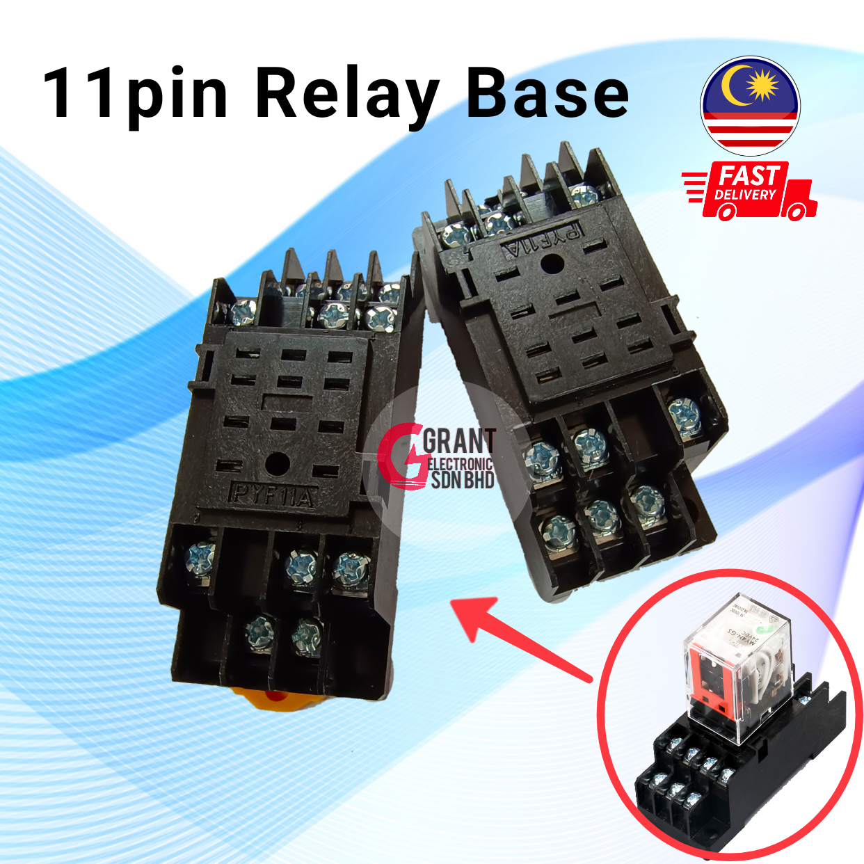 11pin Relay Base Socket for MY4N | Lazada