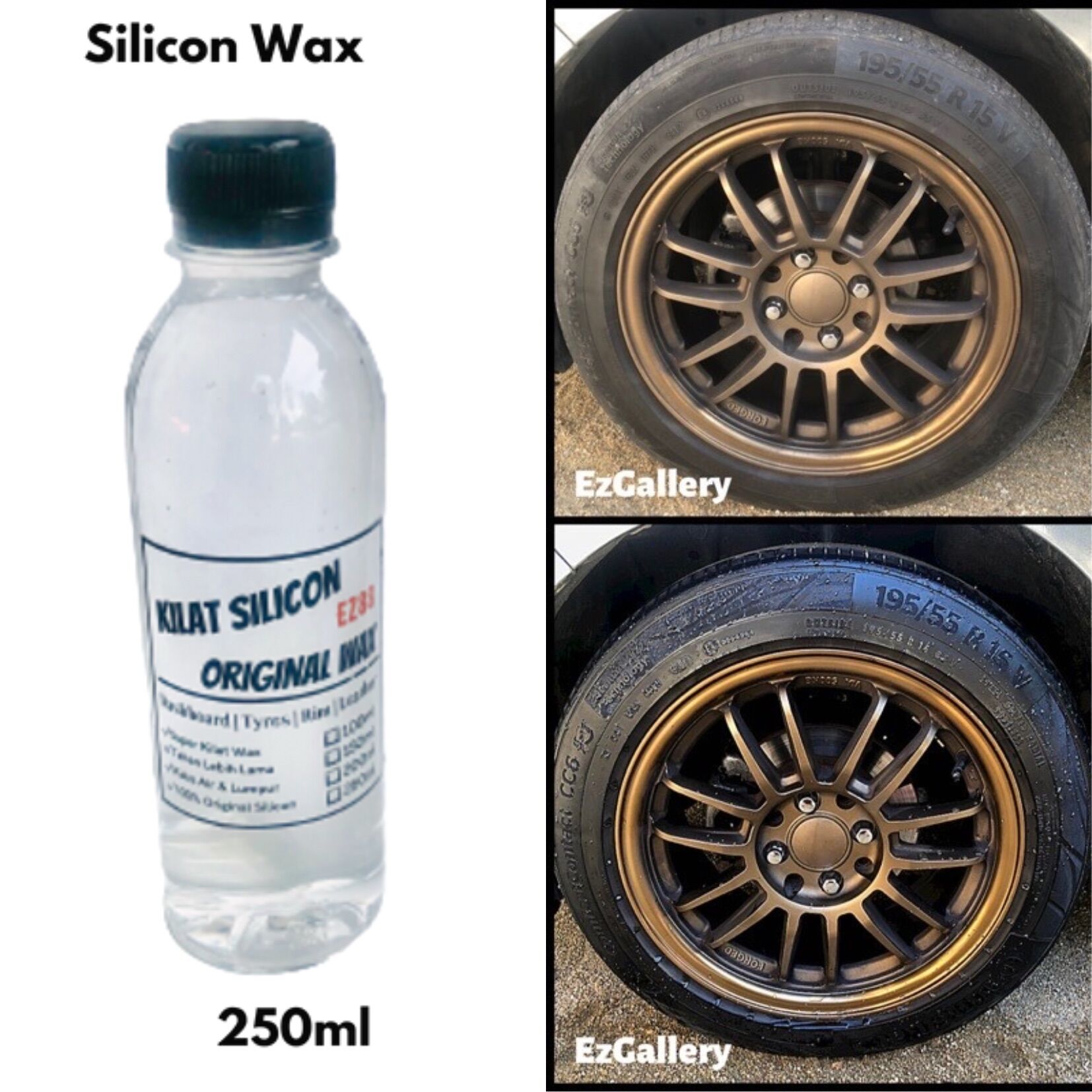 Wax Tayar Silicon Original Free Sponge Tyre Shine Dashboard Leather ...