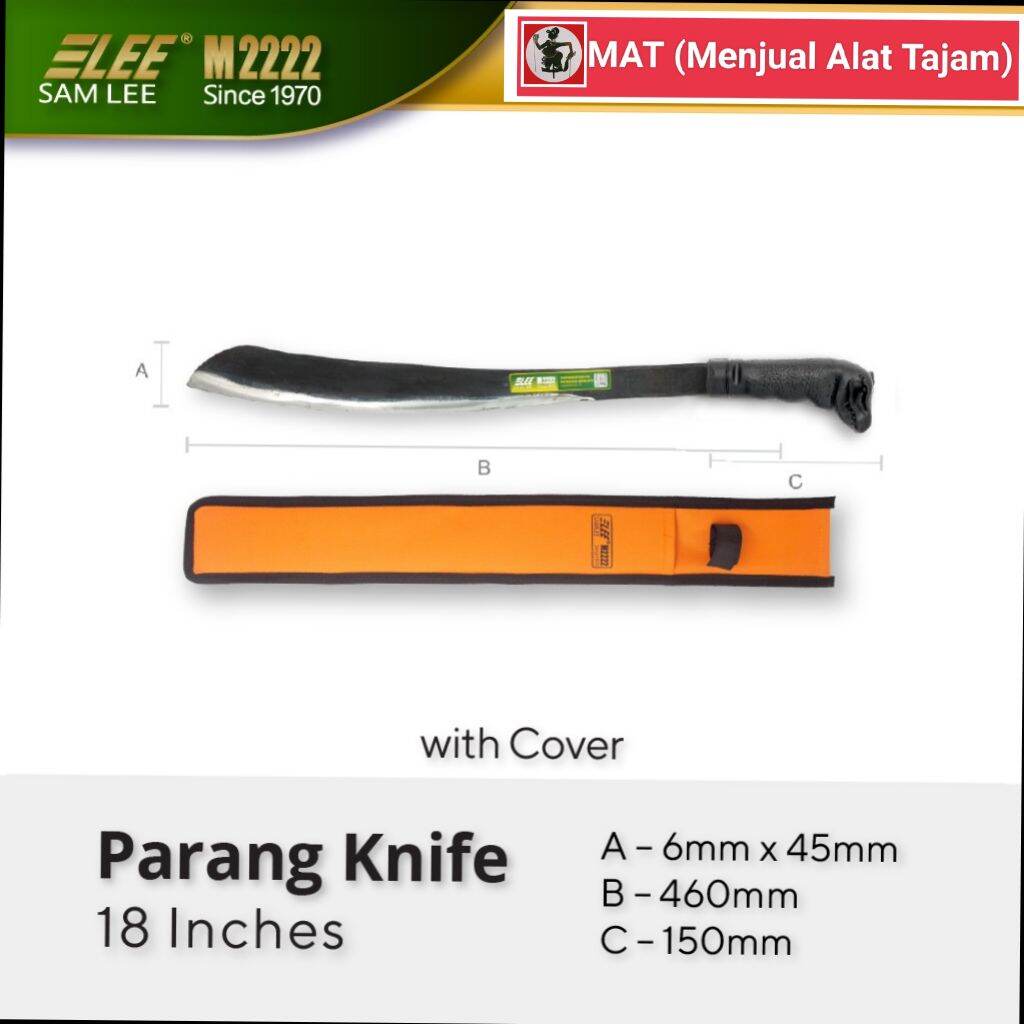 Paa Rang Tebas Panjang Bersarung / Long Paa Rang Knife with Cover Brand ...
