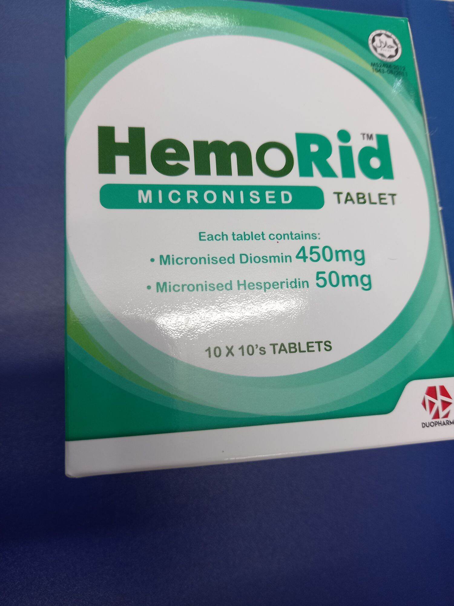 HEMORID MICRONISED TABLET 10X10 TABLETS EXPIRY 02/2024 | Lazada