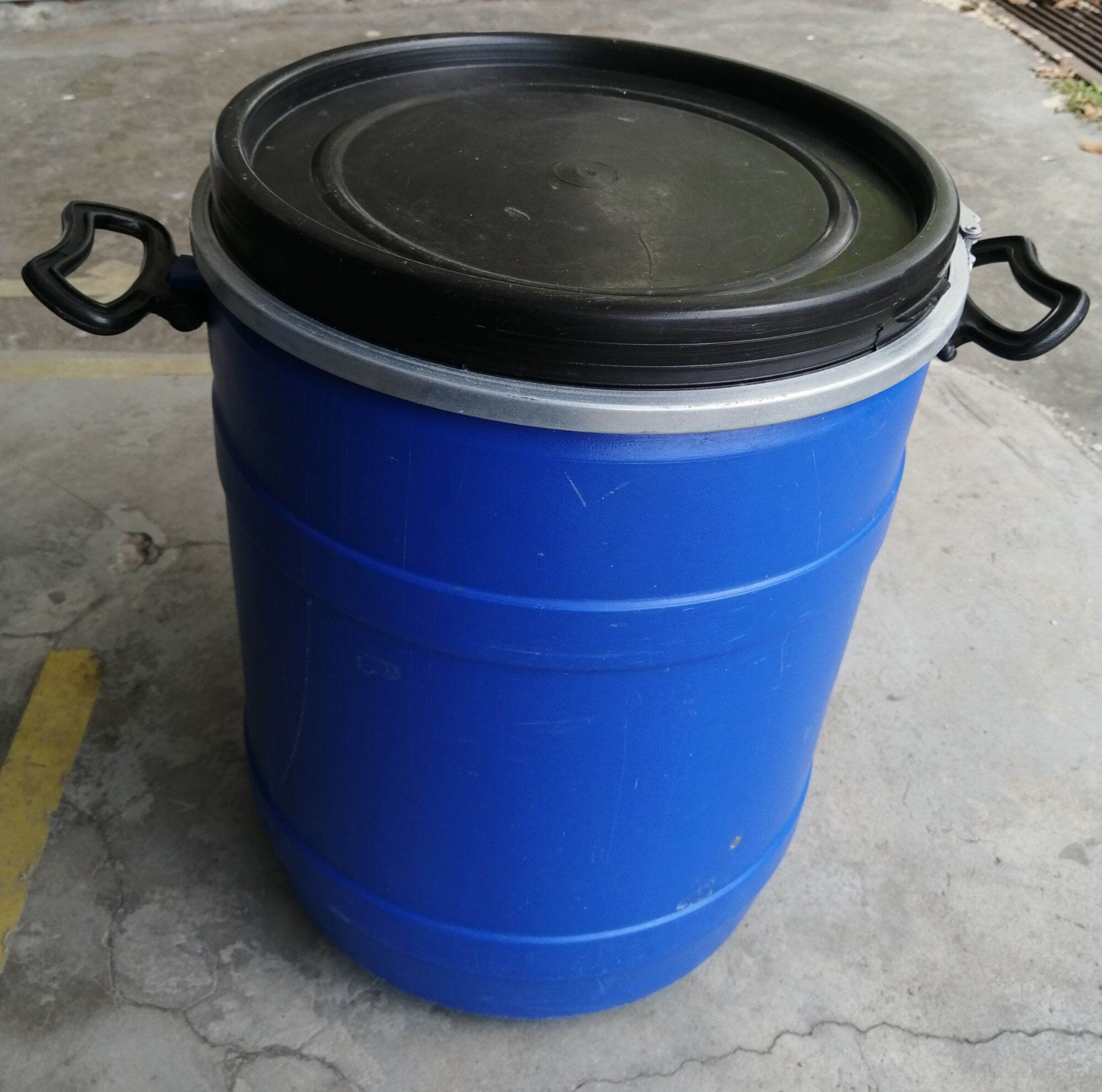 [40 Liter] Used Open Top Blue Drum | Second Hand Tong Biru | Lazada