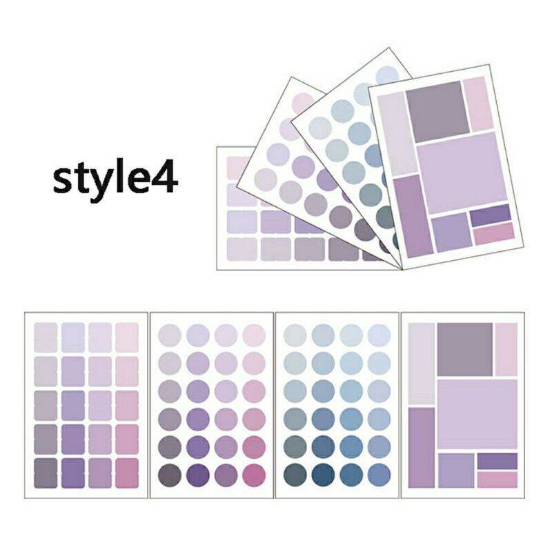 4 sheets Solid Color Dots Label Sticker for Journaling | Lazada