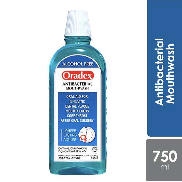 Oradex Antibacterial Mouthwash Chlorhexidine - 90ml/400ml/750ml | Lazada
