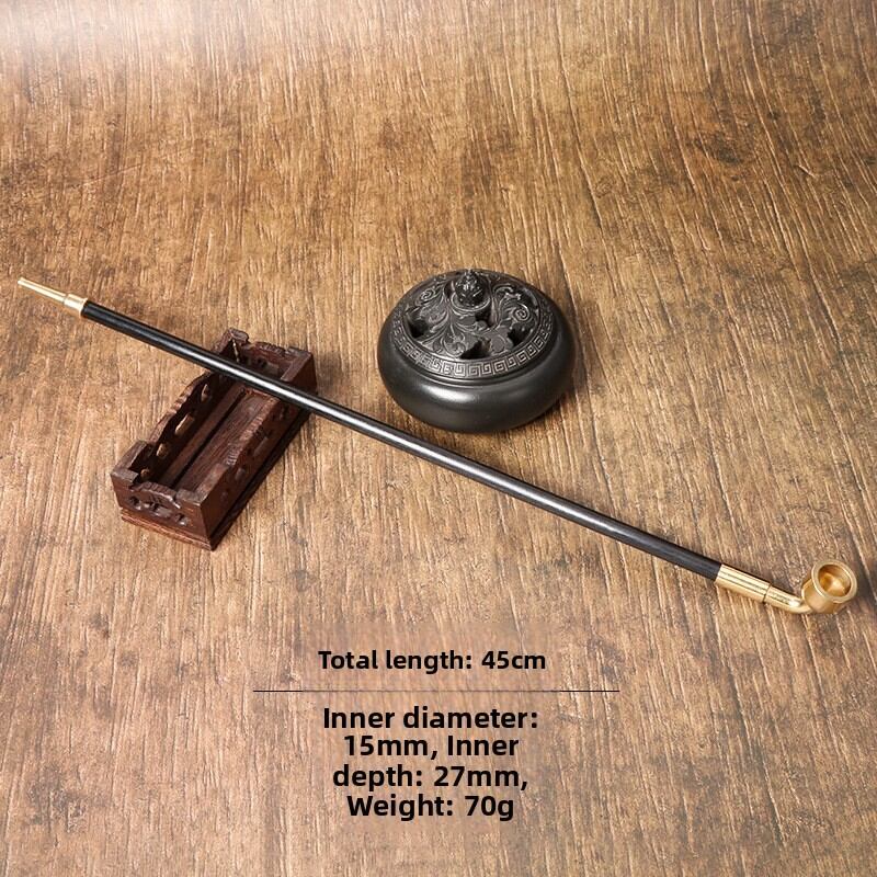 Traditional Handmade Wooden Body Long Handle Brass Old Style Smoking ...