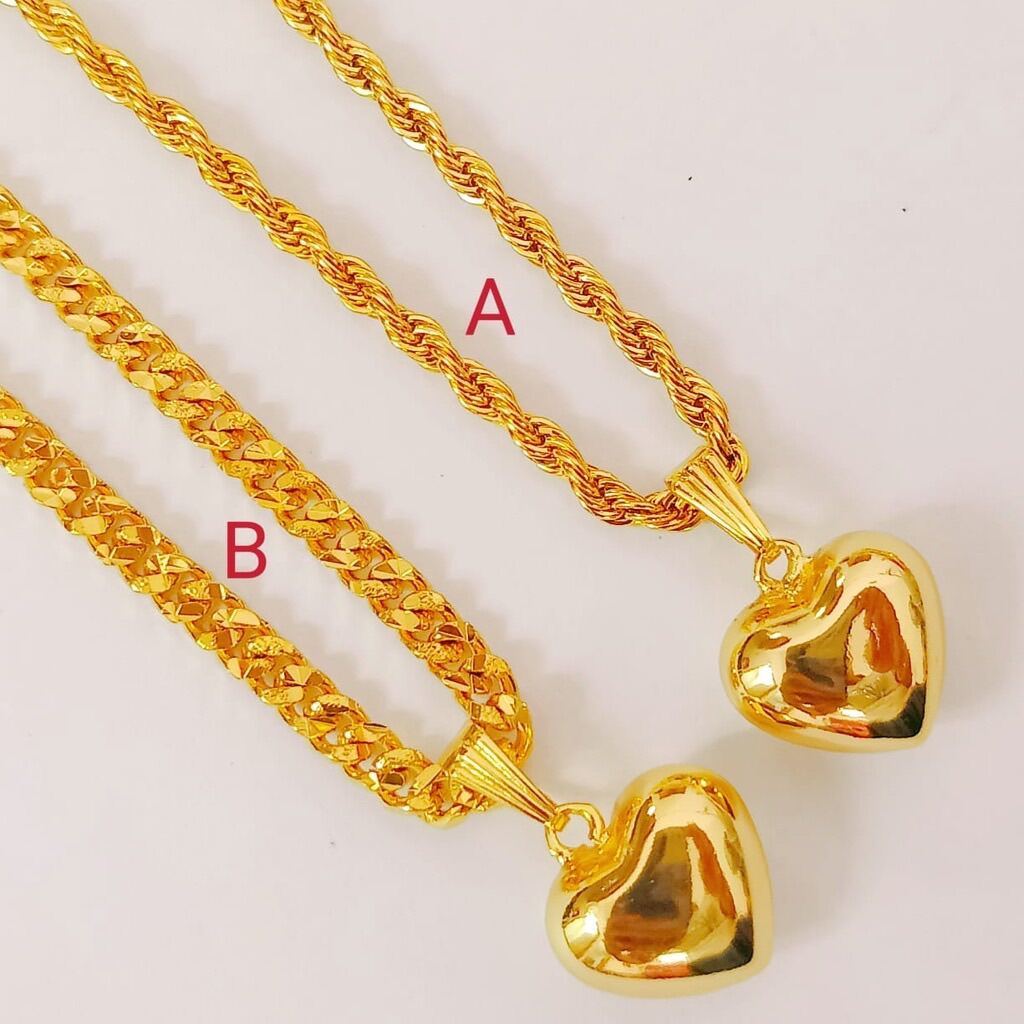 FREE COP 916 Necklace Rantai Love Gemuk Emas Korea Bangkok GOLD PLATED | Lazada