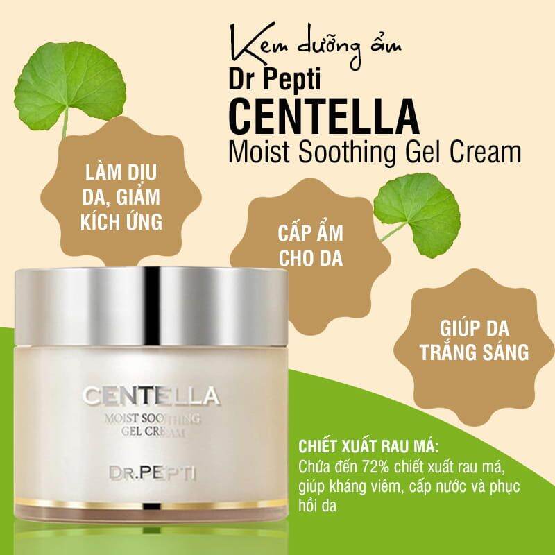 KEM DƯỠNG DR.PEPTI CENTELLA MOIST SOOTHING GEL CREAM 70ML | Lazada
